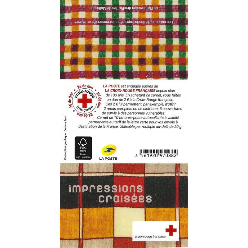 Carnet de timbres Croix-Rouge 2022. - Philantologie