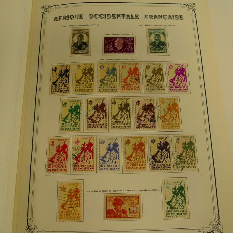 Collection timbres de colonies françaises neufs et oblitérés, volume 1 ...