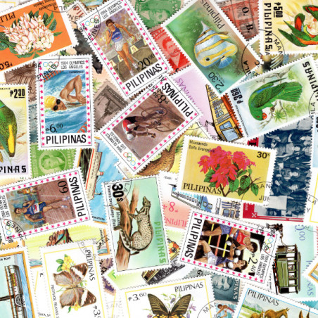 Philippines 50 timbres de collection tous différents. - Philantologie