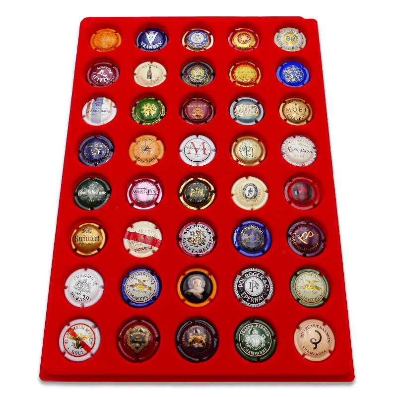 40 capsules de muselets de champagne tous différents en coffret ...