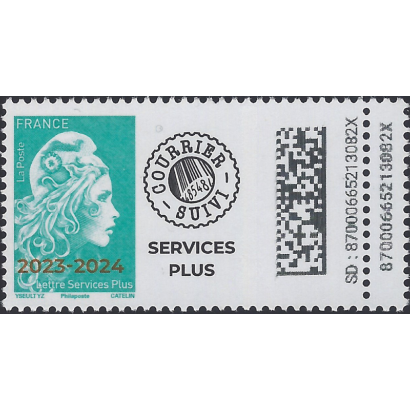 Timbres Marianne l'engagée LSP surchargé 2024 neuf**. - Philantologie