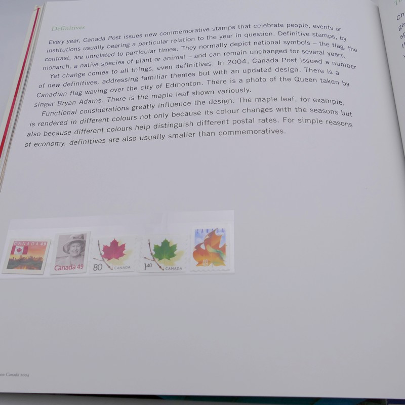 Collection des timbres du Canada 2004 en livret annuel. - Philantologie