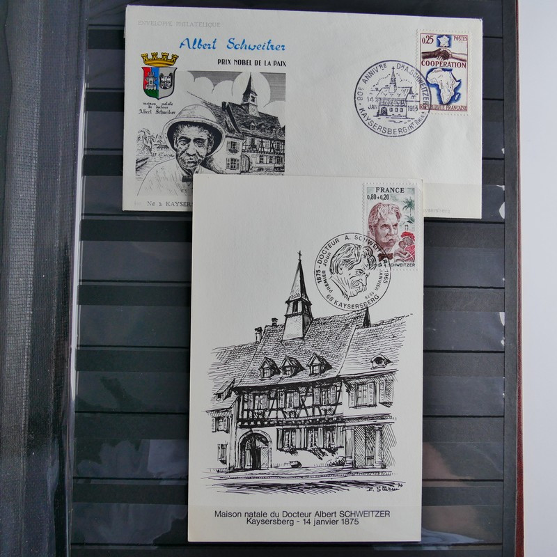 Collection timbres, commémoratifs Albert Schweitzer en un album ...