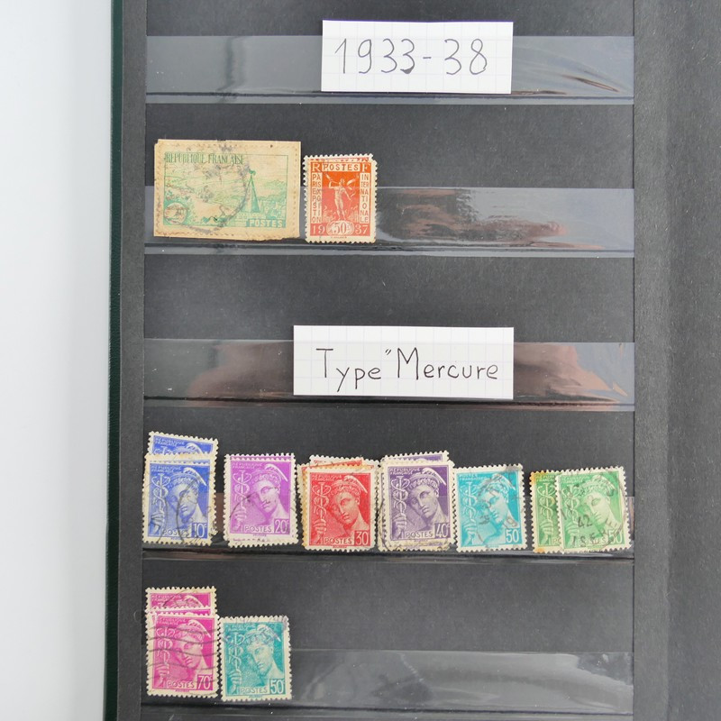 Lot de timbres de France 1892-2014 oblitérés en 6 albums. - Philantologie
