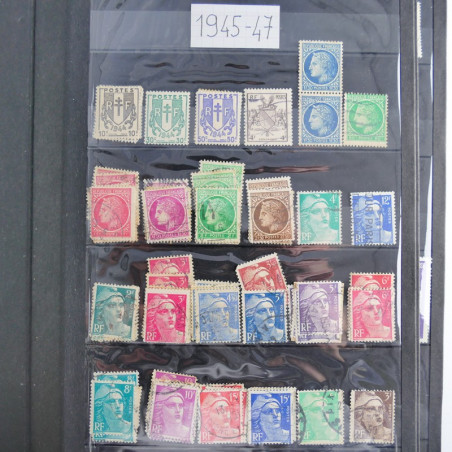 Lot de timbres de France 1892-2014 oblitérés en 6 albums. - Philantologie