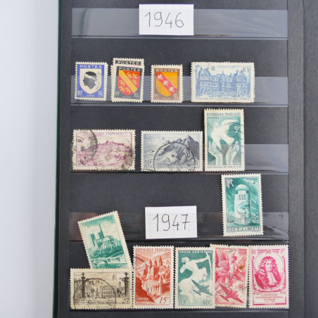 Lot de timbres de France 1892-2014 oblitérés en 6 albums. - Philantologie