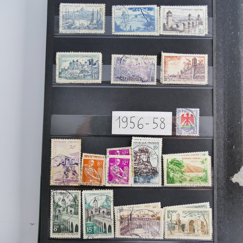 Lot de timbres de France 1892-2014 oblitérés en 6 albums. - Philantologie