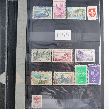 Lot de timbres de France 1892-2014 oblitérés en 6 albums. - Philantologie
