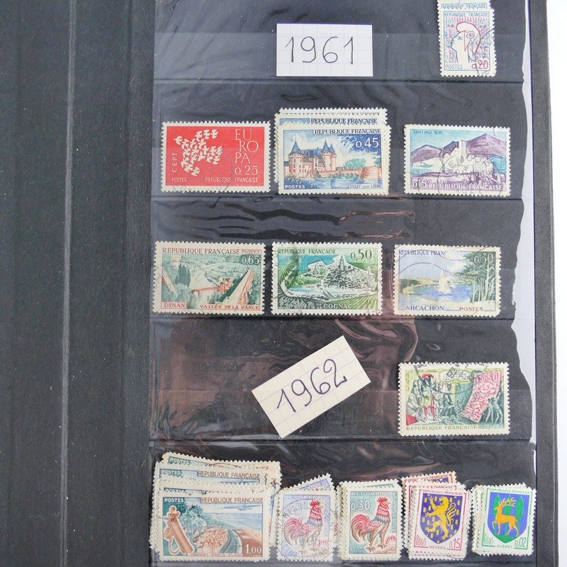 Lot de timbres de France 1892-2014 oblitérés en 6 albums. - Philantologie