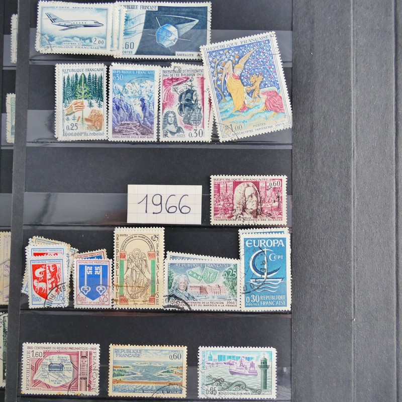 Lot de timbres de France 1892-2014 oblitérés en 6 albums. - Philantologie
