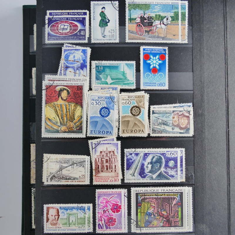 Lot de timbres de France 1892-2014 oblitérés en 6 albums. - Philantologie