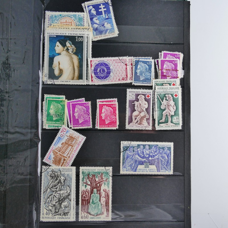 Lot de timbres de France 1892-2014 oblitérés en 6 albums. - Philantologie