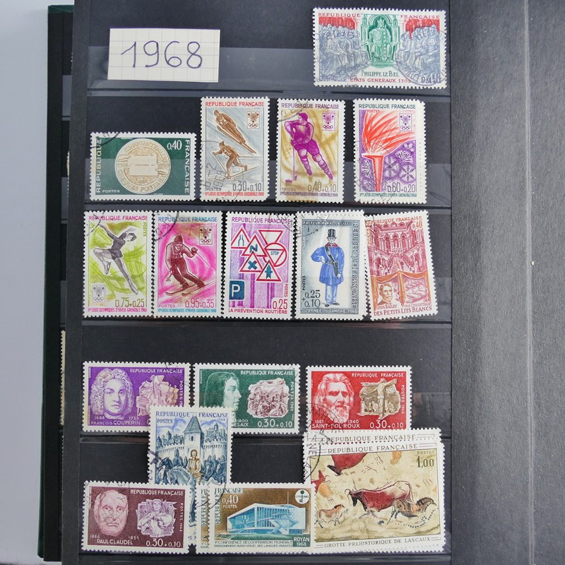 Lot de timbres de France 1892-2014 oblitérés en 6 albums. - Philantologie