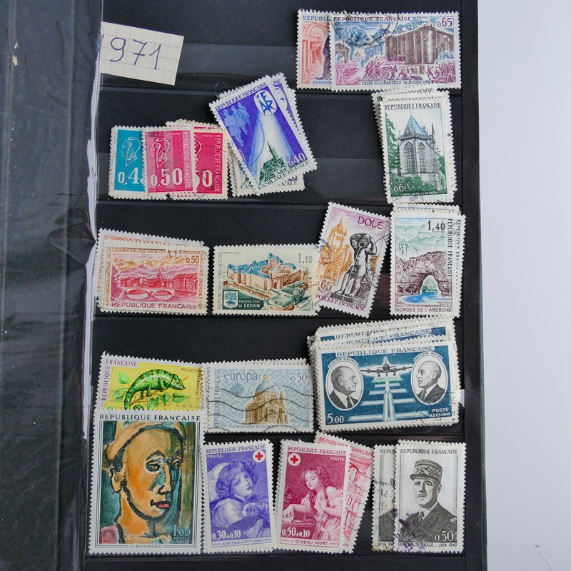 Lot de timbres de France 1892-2014 oblitérés en 6 albums. - Philantologie
