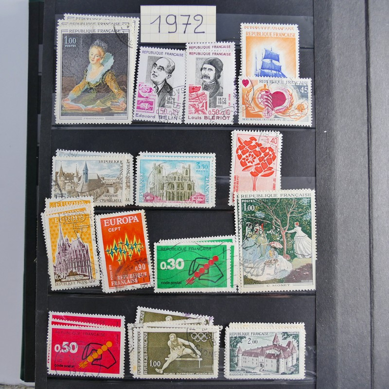 Lot de timbres de France 1892-2014 oblitérés en 6 albums. - Philantologie