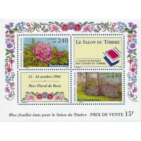 Bloc feuillet N°15 Salon du Timbre neuf**. - Philantologie