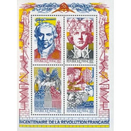Bloc feuillet de timbres N°12 Révolution neuf**. - Philantologie