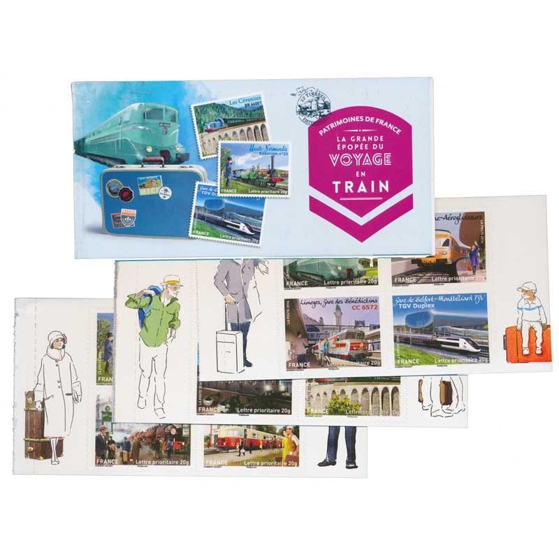Timbres autoadhésifs de France N°999-1010, Voyage en train. - Philantologie