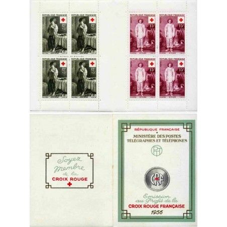 Carnet de timbres Croix-Rouge 1956 neuf**. - Philantologie