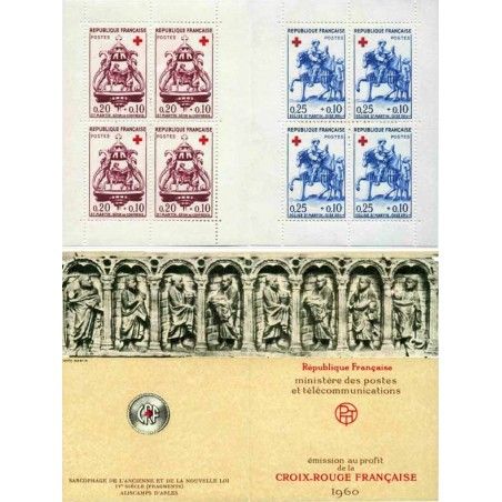 Carnet de timbres Croix-Rouge 1960 neuf**. - Philantologie