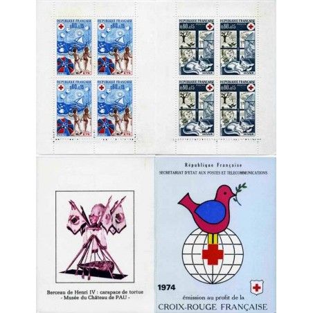 Carnet de timbres Croix-Rouge 1974 neuf**. - Philantologie